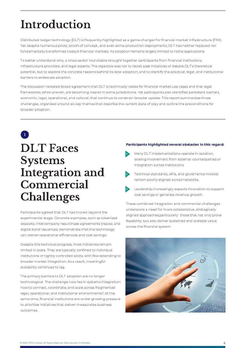DLT for FMI: What is Missing?